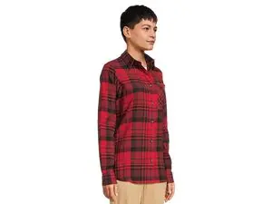 Columbia Calico Basin Flannel Long Sleeve Shirt - Red