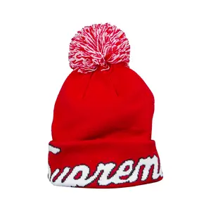 Supreme X New Era Script Beanie - Red