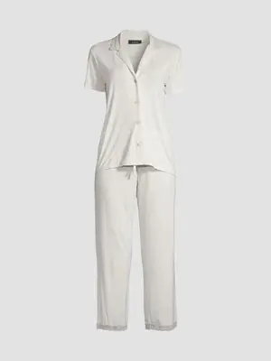 Natori Feathers Essentials Pajama Set - Pebble