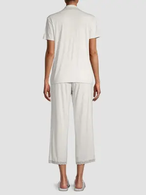 Natori Feathers Essentials Pajama Set - Pebble