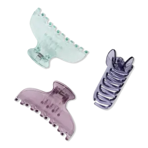 SCUNCI Translucent Claw Clips 3-pack - One-color