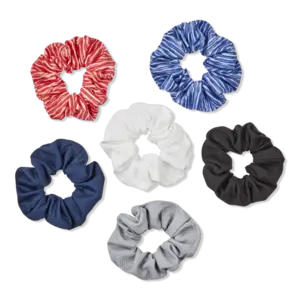 SCUNCI Play Mixed Fabric Scrunchies Set - One-color