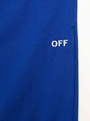 Off-White Diag-stripe Embroidered Track Pants - Cobalt Blue