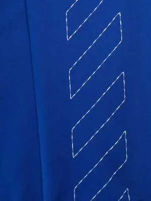 Off-White Diag-stripe Embroidered Track Pants - Cobalt Blue