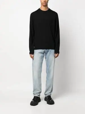 Paul Smith Logo-embroidered Merino Jumper - Black