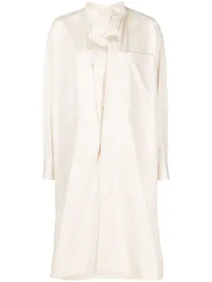 Women's Band Collar Shirtdress