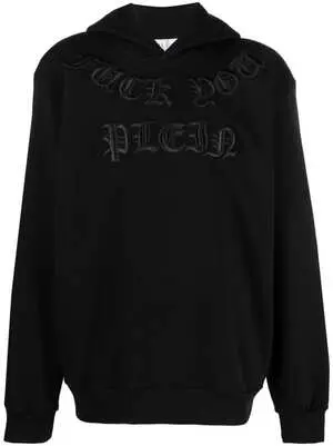 Philipp Plein Gothic Logo-embroidered Hoodie