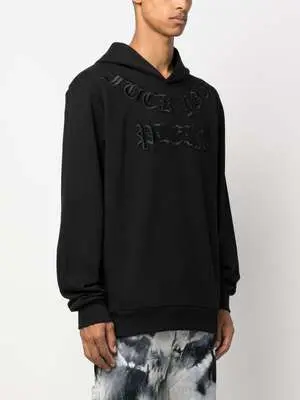Philipp Plein Gothic Logo-embroidered Hoodie