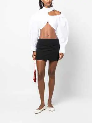 Jacquemus La Galliga Asymmetric Cropped Shirt
