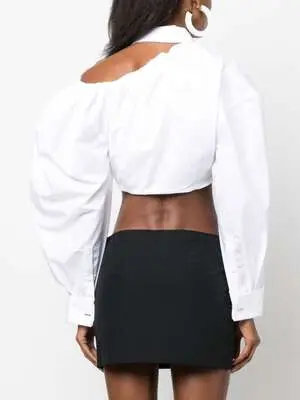 Jacquemus La Galliga Asymmetric Cropped Shirt