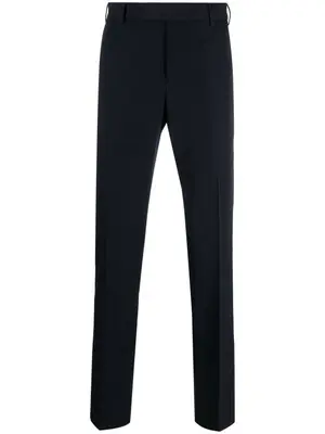 PT TORINO Virgin Wool Slim-cut Trousers - Black