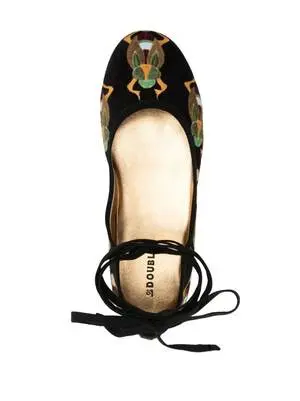 La DoubleJ Velvet Ballerina - Black
