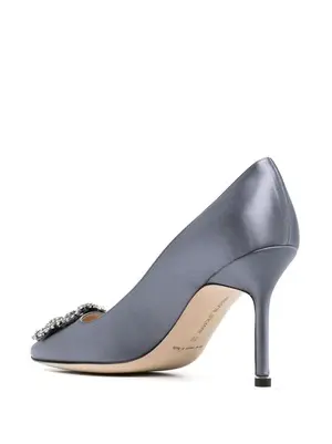 Manolo Blahnik Hangisi 90mm Satin Pumps