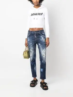 Dsquared2 Logo-print Long-sleeve Hoodie
