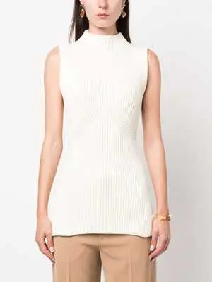 Gauchere Open-back Ribbed Top