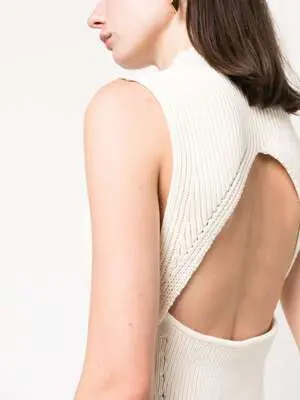 Gauchere Open-back Ribbed Top