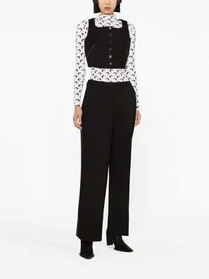 MARINE SERRE Wide-leg Tailored Trousers