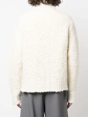 JIL SANDER High-neck Zip-up Shearling Jacket