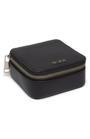 Tumi Leather Jewelry Case Black