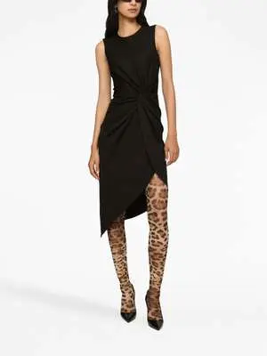 Dolce & Gabbana Draped Sleeveless Midi Dress