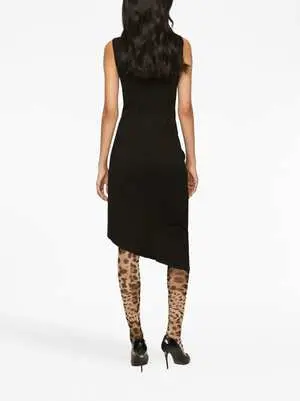 Dolce & Gabbana Draped Sleeveless Midi Dress