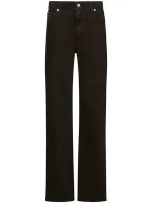 Dolce & Gabbana High-rise Straight-leg Jeans - Black