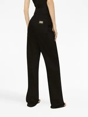 Dolce & Gabbana High-rise Straight-leg Jeans - Black