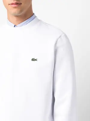 Lacoste Logo-embroidered Sweatshirt - White