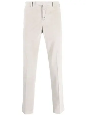 PT TORINO Corduroy Slim-cut Trousers - Grey