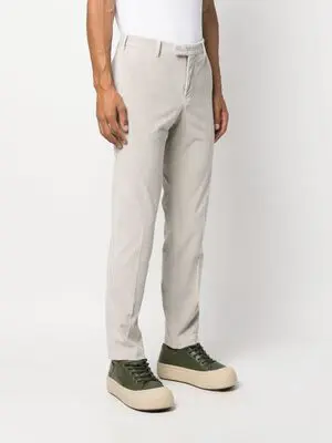 PT TORINO Corduroy Slim-cut Trousers - Grey
