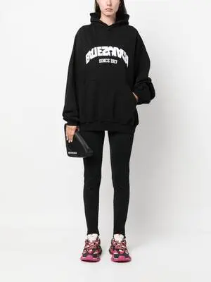 Balenciaga Back Flip-print Cotton Hoodie