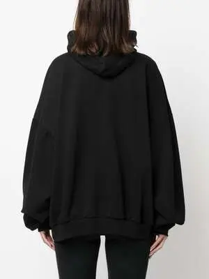 Balenciaga Back Flip-print Cotton Hoodie