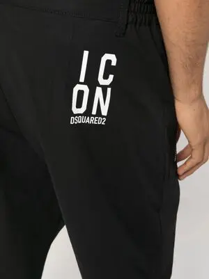 Dsquared2 Icon-print Tapered-leg Trousers