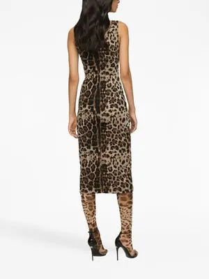 Dolce & Gabbana Leopard-print Midi Dress