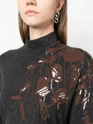 Brunello Cucinelli Sequin-design Midi Dress