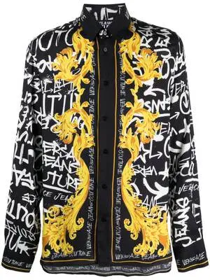 Versace Logo-print Long-sleeve Shirt