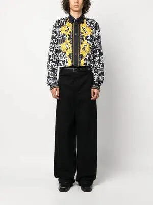 Versace Logo-print Long-sleeve Shirt