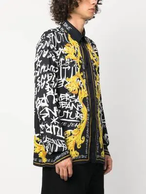 Versace Logo-print Long-sleeve Shirt