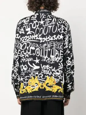 Versace Logo-print Long-sleeve Shirt