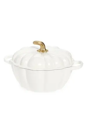 LE CREUSET Figural Pumpkin Baking Dish - White