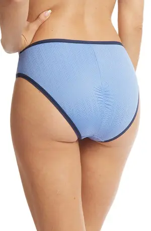 Hanky Panky Movecalm Ruched Back Briefs - Cool Water/ Bicoastal