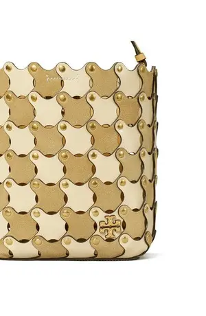 Tory Burch Mcgraw Die Cut Small Leather Bucket Bag