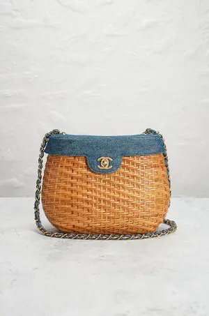 Chanel Vintage Wicker Basket Bag