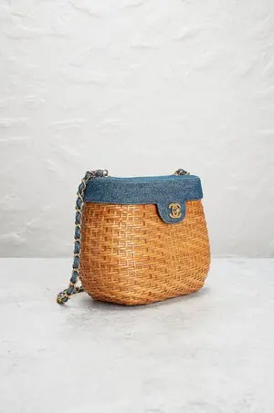 Chanel Vintage Wicker Basket Bag