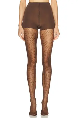 Wolford Control Dots Tights - Umber