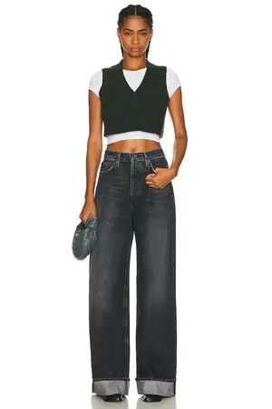 AGOLDE Dame High Rise Wide Leg Jeans - Ditch