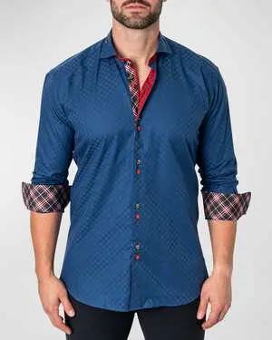 MACEOO Mini Panam Square Sport Shirt - Blue