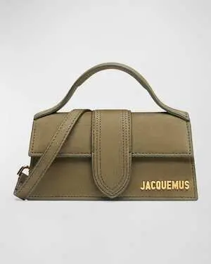 Jacquemus Le Bambino Leather Top-handle Bag Dark Khaki