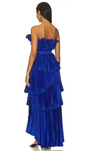 AMUR Judah Scallop Pleated Dress