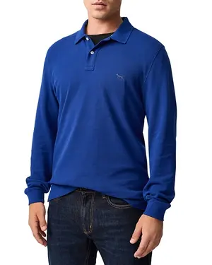 Rodd & Gunn Long Sleeve Sports Fit Gunn Polo - Dark Cobal
